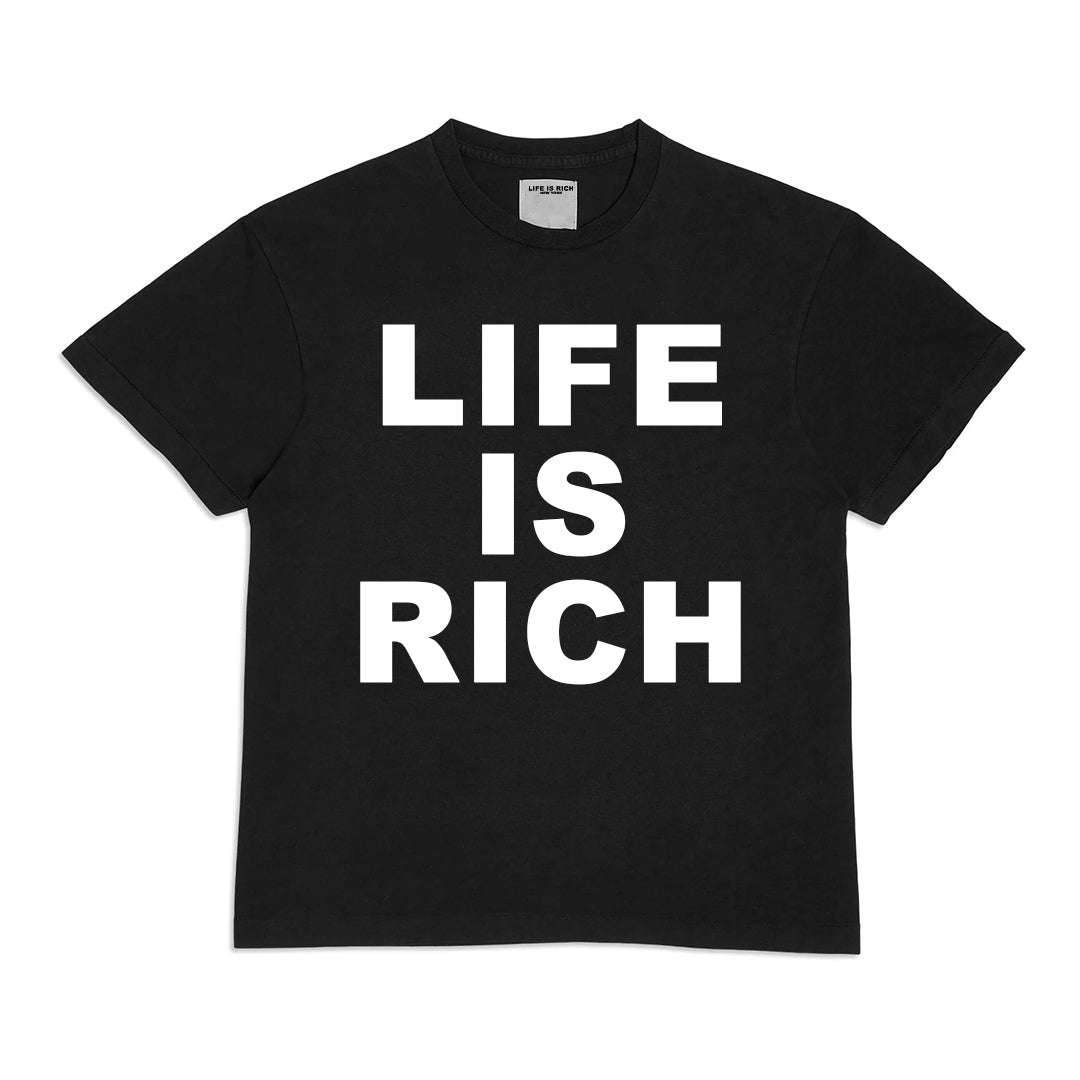 Life is Rich Tee - Black – Life is Rich New York
